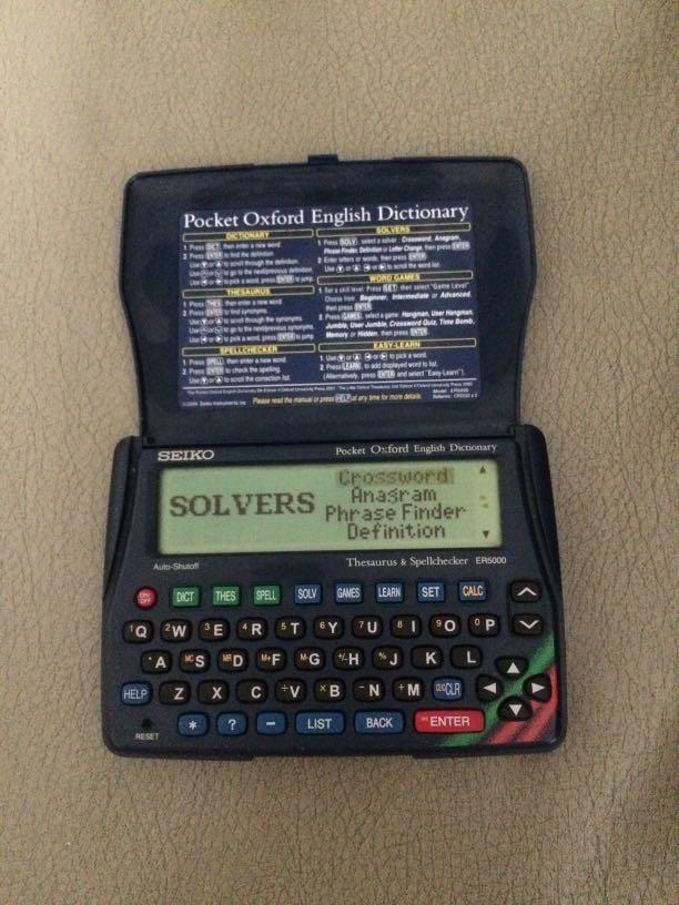 Seiko pocket oxford english dictionary thesaurus & spellchecker, Mobile ...