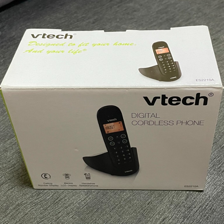 VTECH, Digital Cordless Phone, Black, ES2210A, Mobile Phones & Gadgets, Mobile & Gadget ...