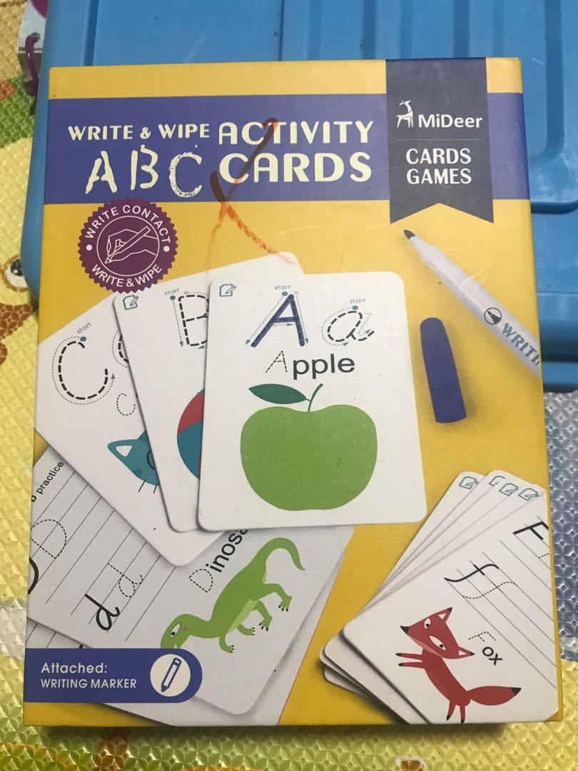 Write and wipe activity cards A,B, C, Hobbies & Toys, Books & Magazines ...