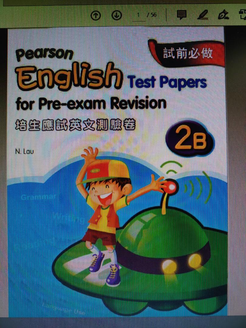 小二 P2 English Test Papers 培生應試英文測驗卷, 興趣及遊戲, 書本 & 文具, 兒童書籍 - Carousell