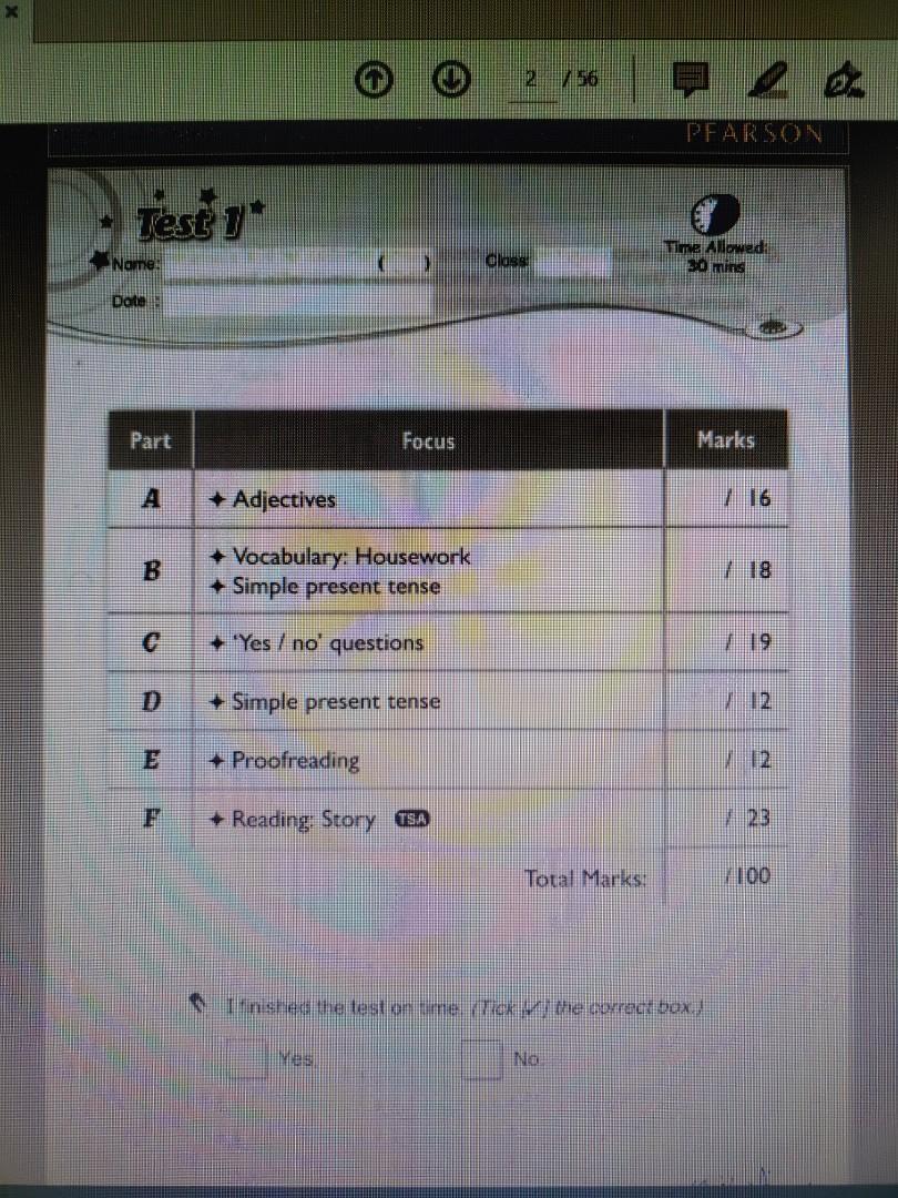 小二 P2 English Test Papers 培生應試英文測驗卷, 興趣及遊戲, 書本 & 文具, 兒童書籍 - Carousell