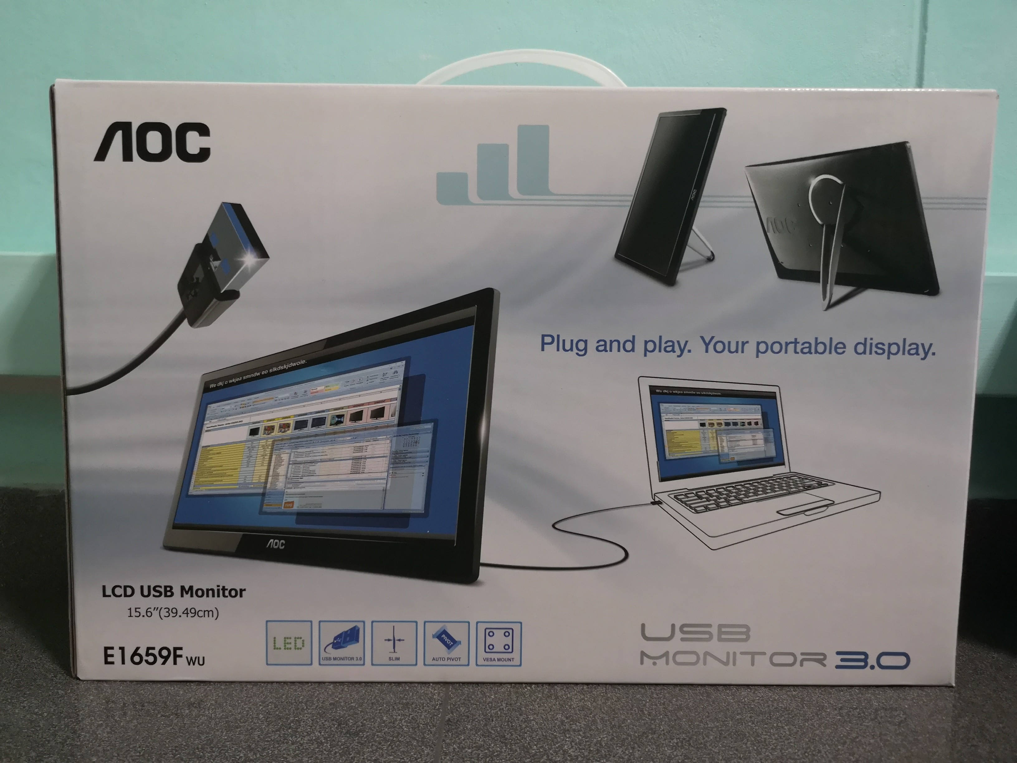 AOC USB Monitor, Computers & Tech, Parts & Accessories, Monitor Screens on Carousell