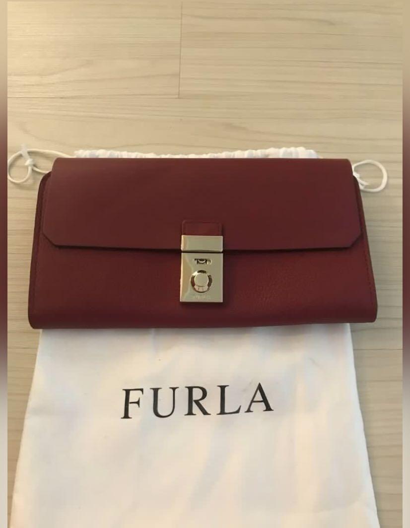 Authentic and Brand New Furla Red Wallet, Women's Fashion, Bags ...