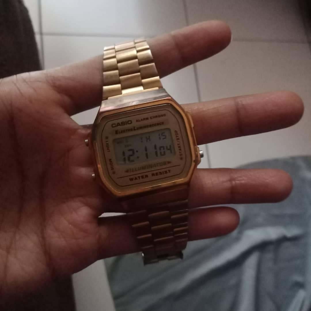 Authentic casio + box, Fesyen Wanita, Jam Tangan di Carousell