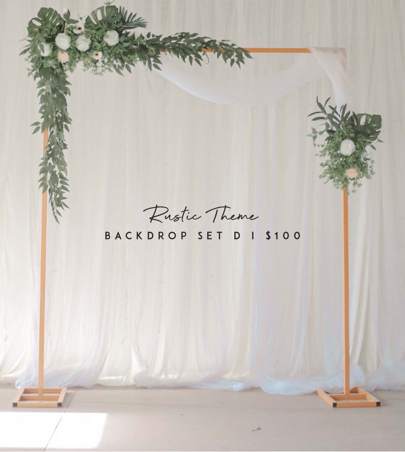Backdrop Rustic Theme Rental Solemnisation Wedding Birthday, Lifestyle ...