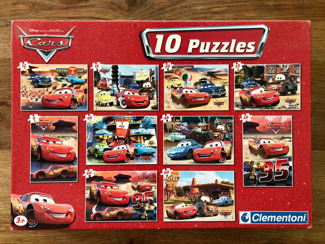 Disney Pixar Cars Lightning McQueen Clementoni 10 Puzzles Set, Hobbies ...