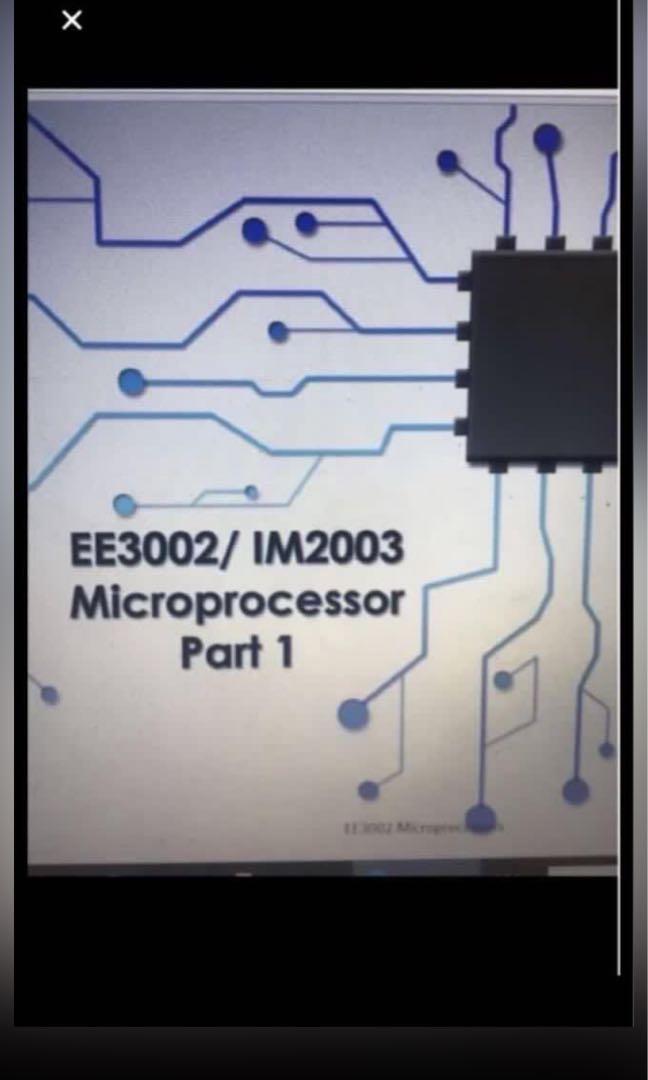EE3002 NTU EEE MICROPROCESSOR ASSIGNMENT LAMS IRA PYP QUIZ LECTURE TUTORIAL 3002 MICROP ...