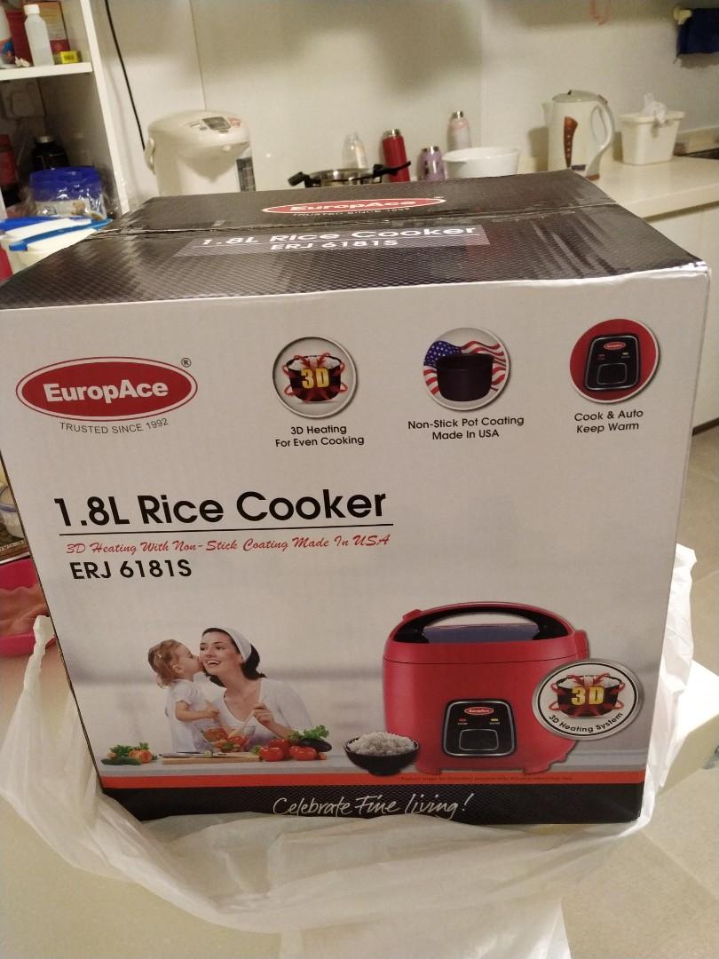 EuropAce 1.8L Rice Cooker, TV & Home Appliances, Kitchen Appliances ...