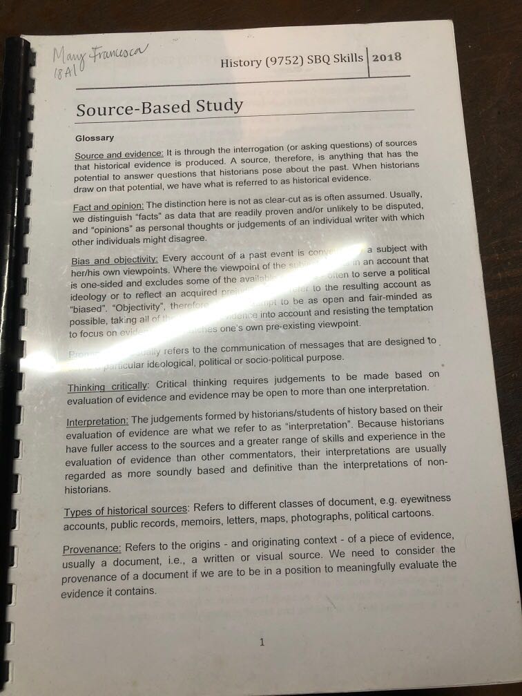 History Source based study skills package, Books & Stationery ...