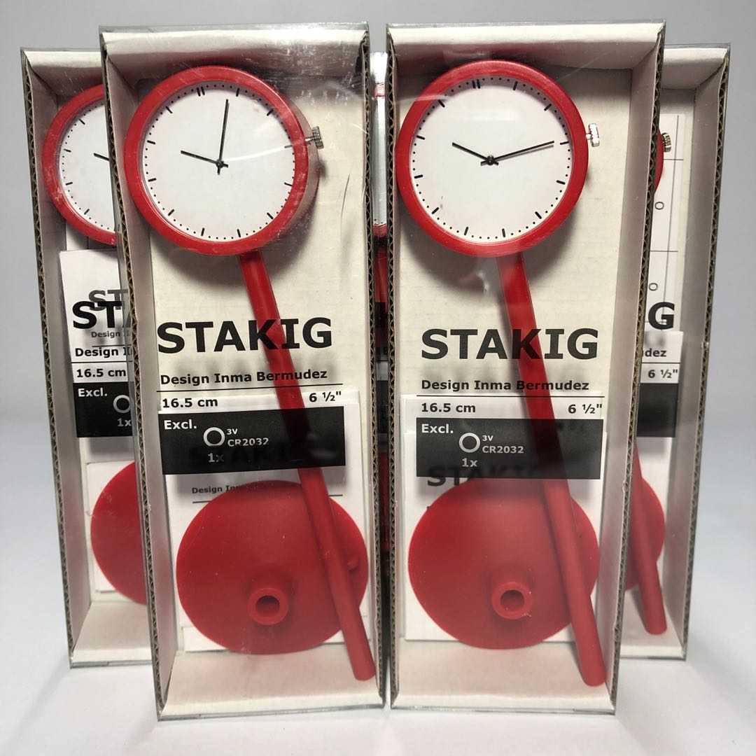 Ikea stakig desk clock small, Furniture & Home Living, Home Improvement ...