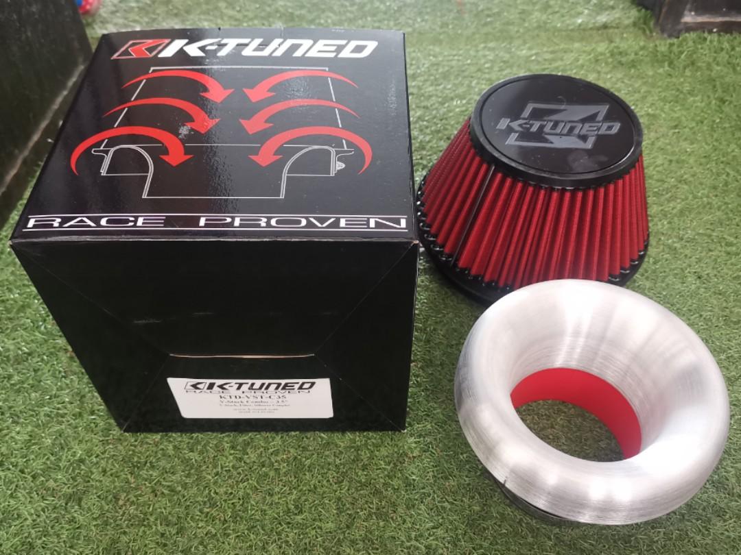 K-Tuned Velocity Stack Combo 3.5" Air Filter, Car Accessories, Accessories on Carousell