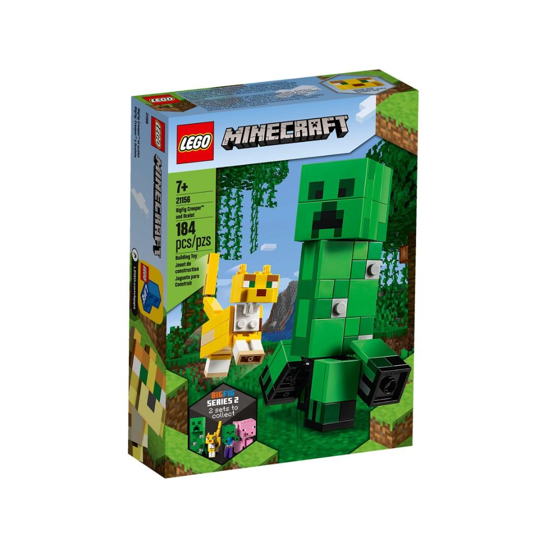LEGO Minecraft 21156 BigFig Creeper and Ocelot Building Kit 184 Pieces ...
