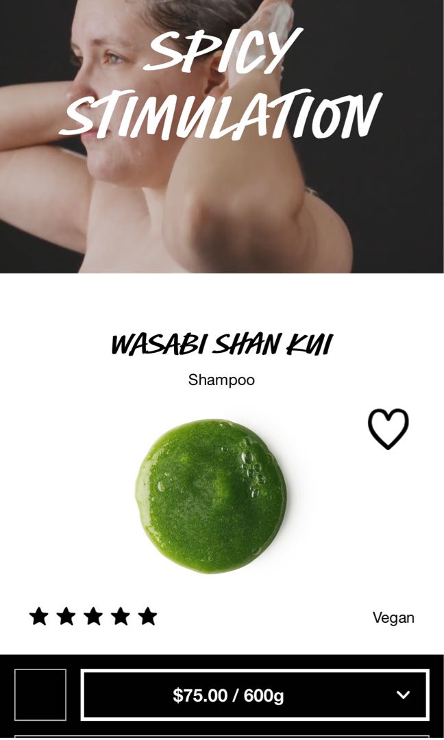 Lush Wasabi Shan Kui Shampoo 600g, Beauty & Personal Care, Hair on ...