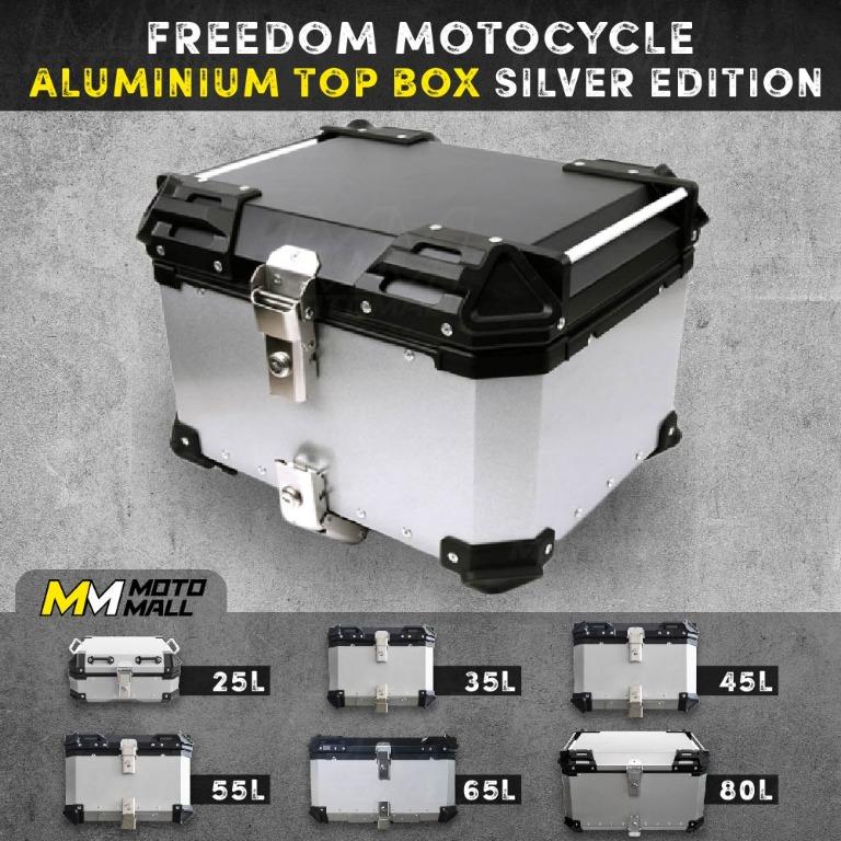Motorcycle Aluminium Top Box - Silver Edition / Honda / Yamaha ...
