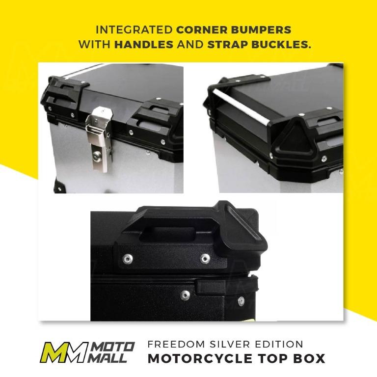 Motorcycle Aluminium Top Box - Silver Edition / Honda / Yamaha ...