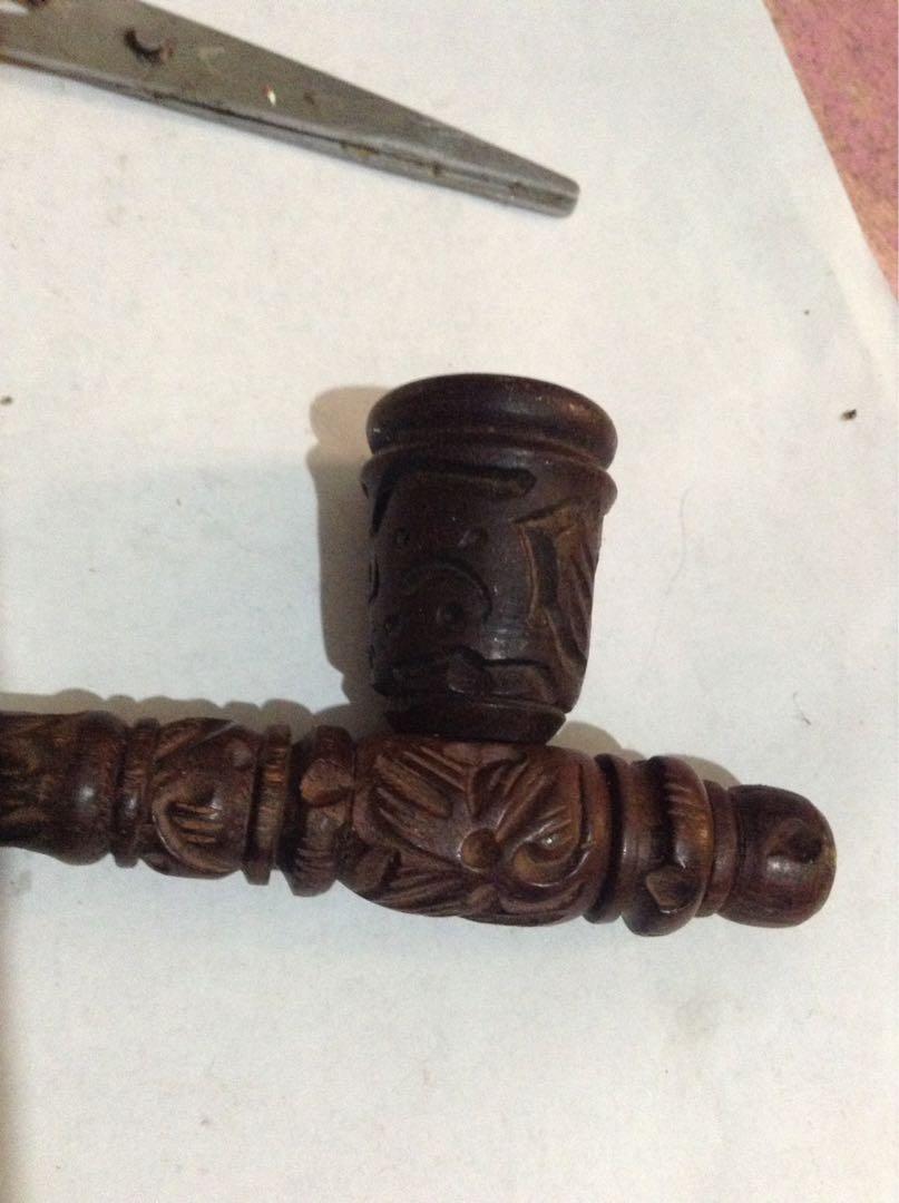 Pinoy Tribal wood PIPE/Pinoy Etchings, Hobbies & Toys, Memorabilia ...