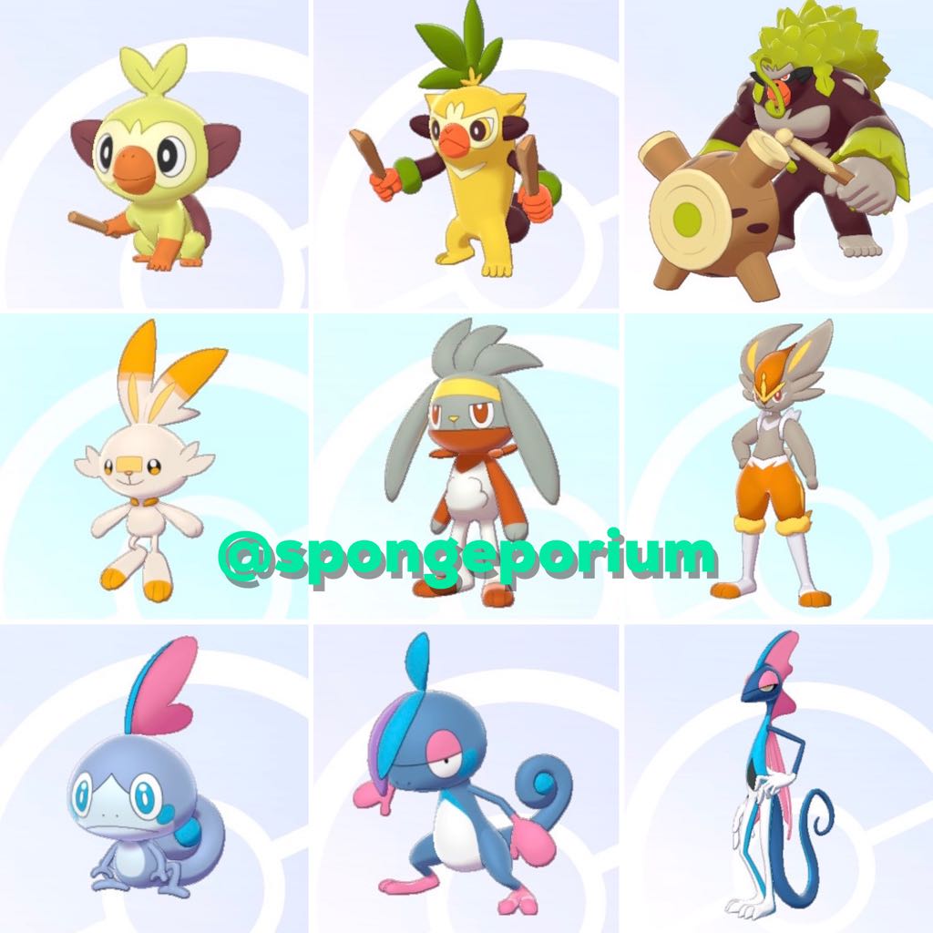 Shiny Galar Starter Pokemon (Sword & Shield), Video Gaming, Gaming ...