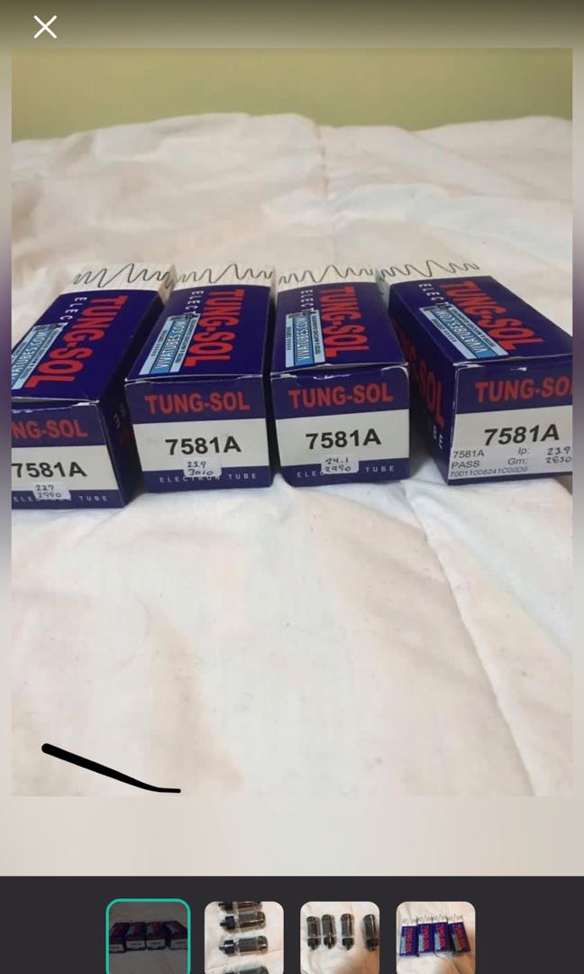 Tungsol 7581a match quad, Audio, Other Audio Equipment on Carousell