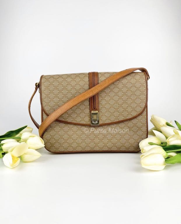 Vintage Celine Macadam sling bag with entrupy certificate of ...
