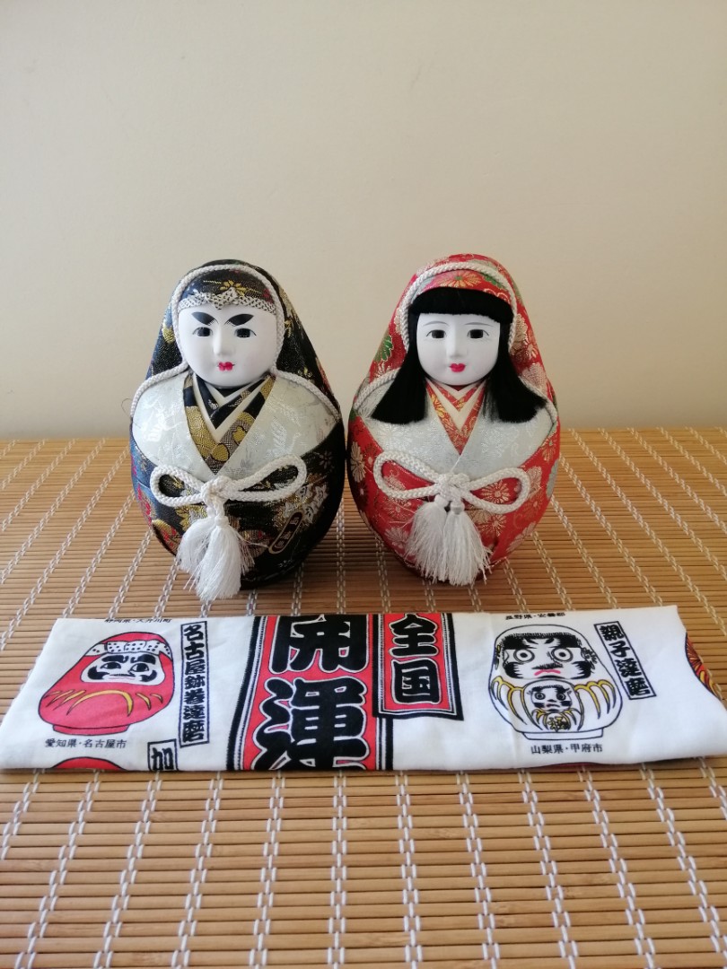 Vintage Japanese Roly Poly Wedding Dolls, Hobbies & Toys, Memorabilia ...