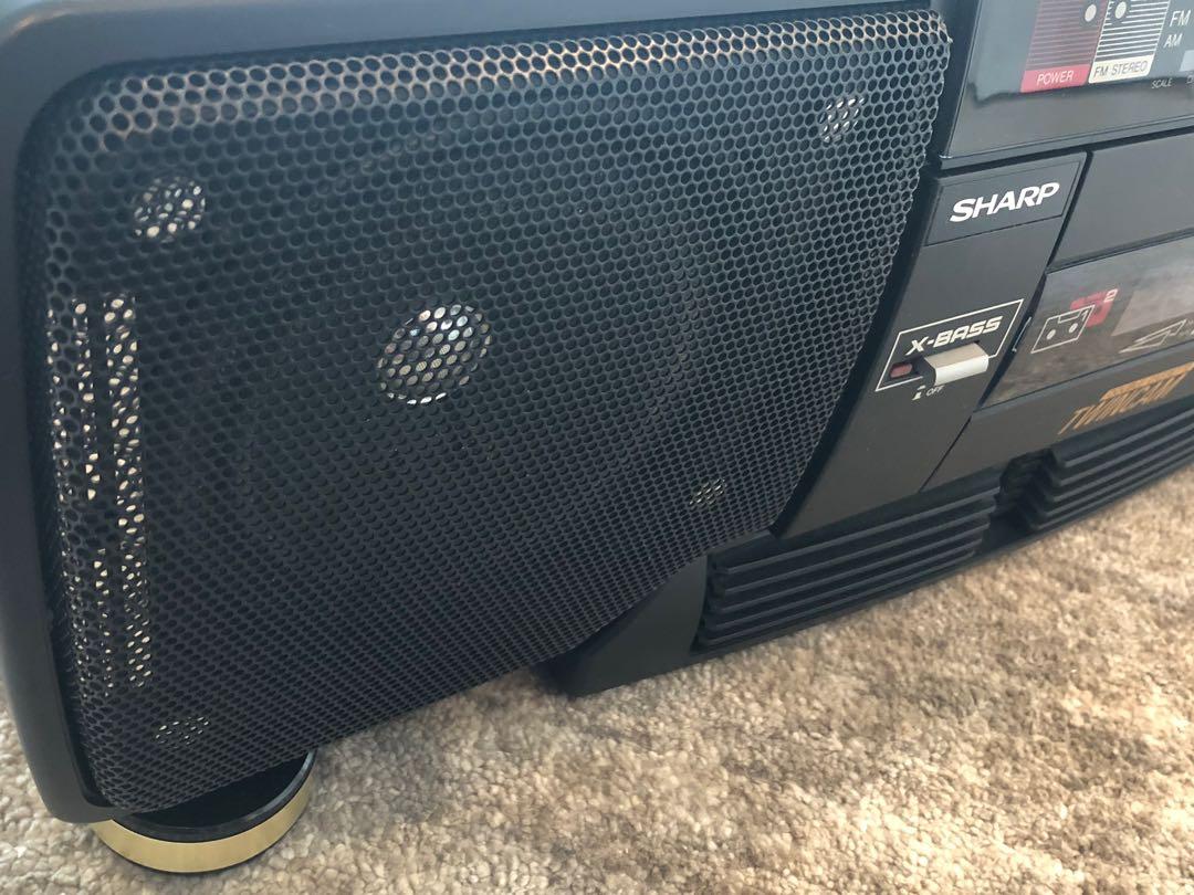 Vintage Sharp Twin Cam X-Bass Boombox WQ-T238 cassette tape player with ...