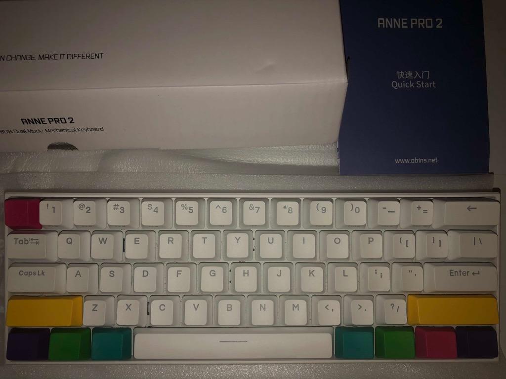 Anne Pro 2 Mechanical Keyboard (Kailh BOX White Switches) 99％ new, 電腦 ...