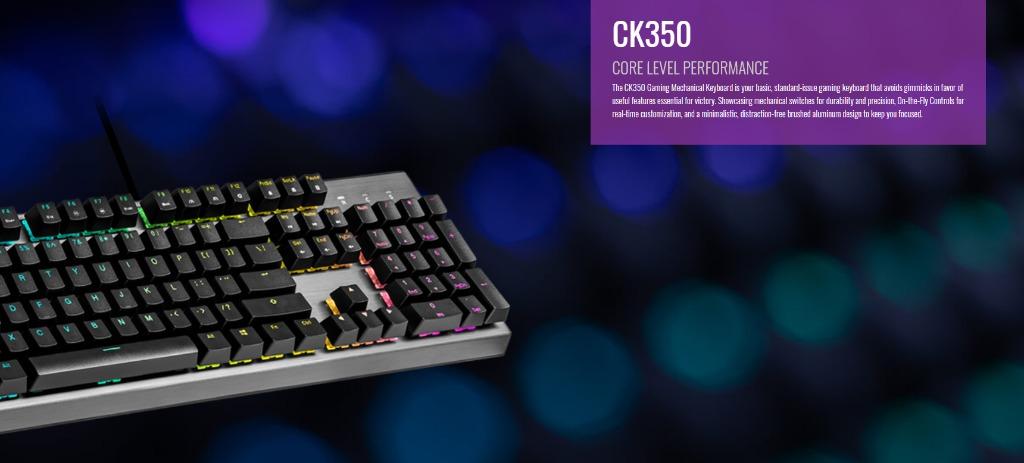Cooler Master CK350 Mechanical RGB Brown Gaming Keyboard, Computers ...