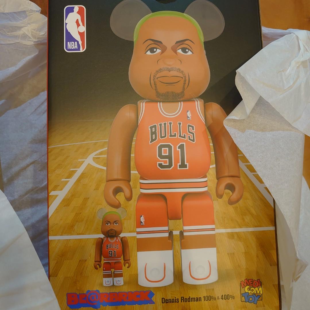 Dennis Rodman Bearbrick 400% & 100%, Toys & Games, Bricks & Figurines ...