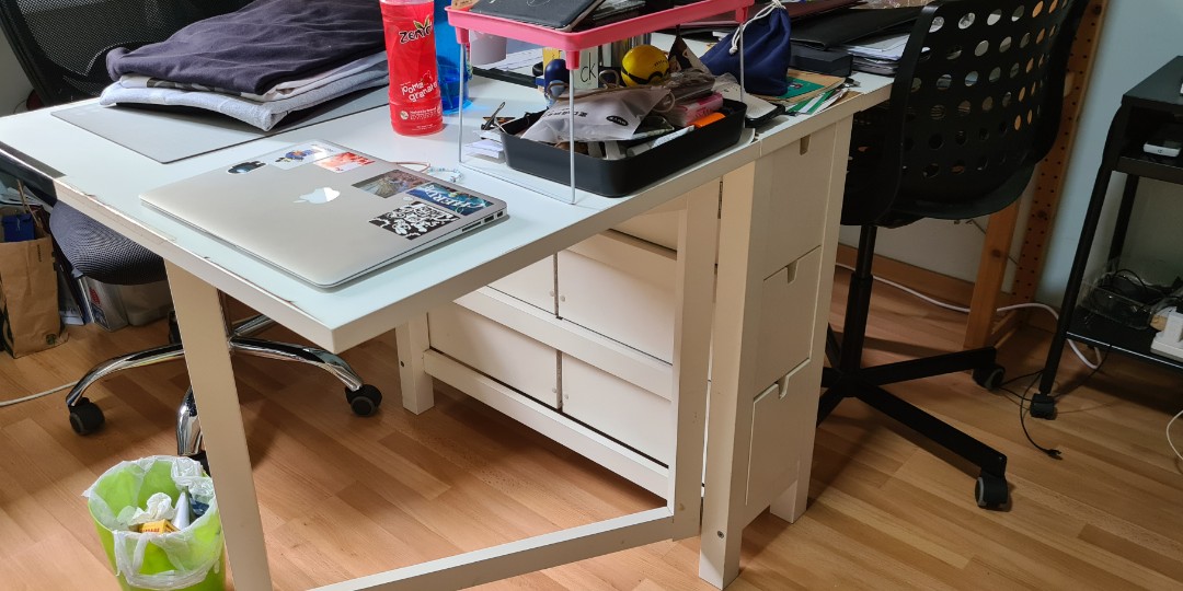 Foldable Study Table from Ikea, Furniture & Home Living, Furniture ...