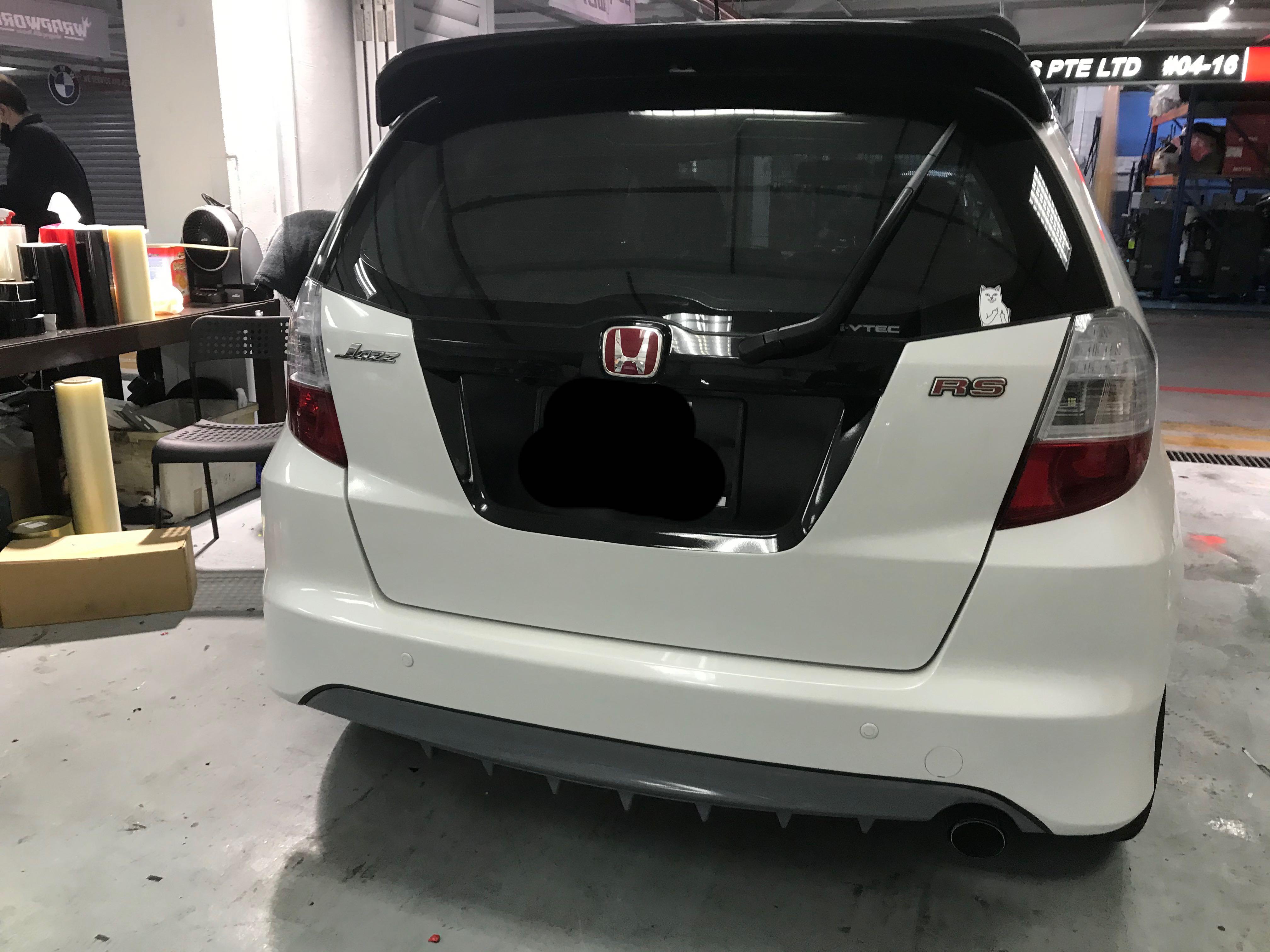 Honda Fit Rear Boot License Plate Wrap, Car Accessories, Accessories on ...
