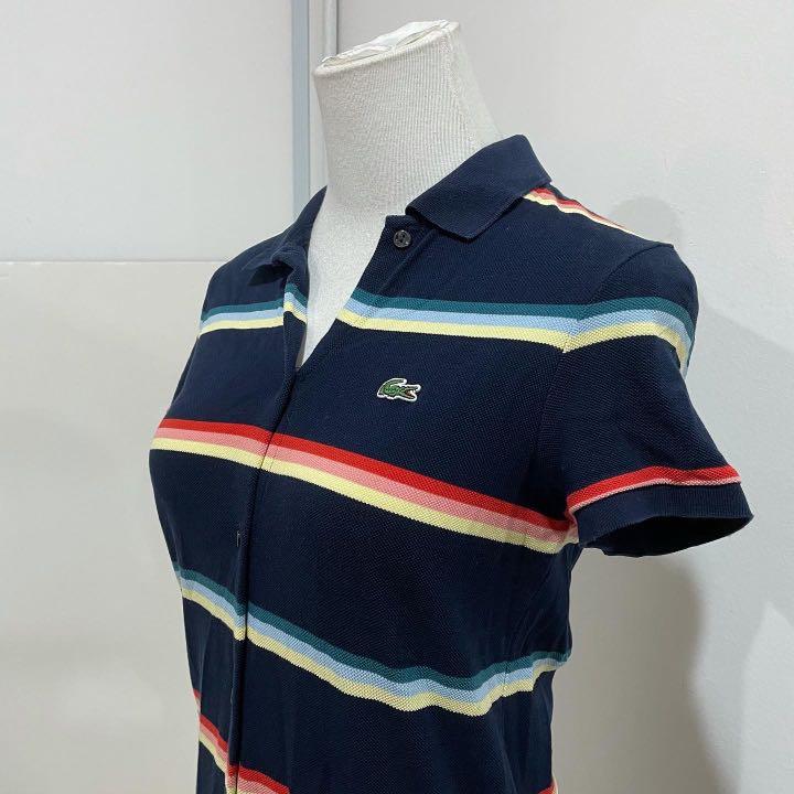 LACOSTE RAINBOW POLO DRESS, Women's Fashion, Tops, Sleeveless on Carousell
