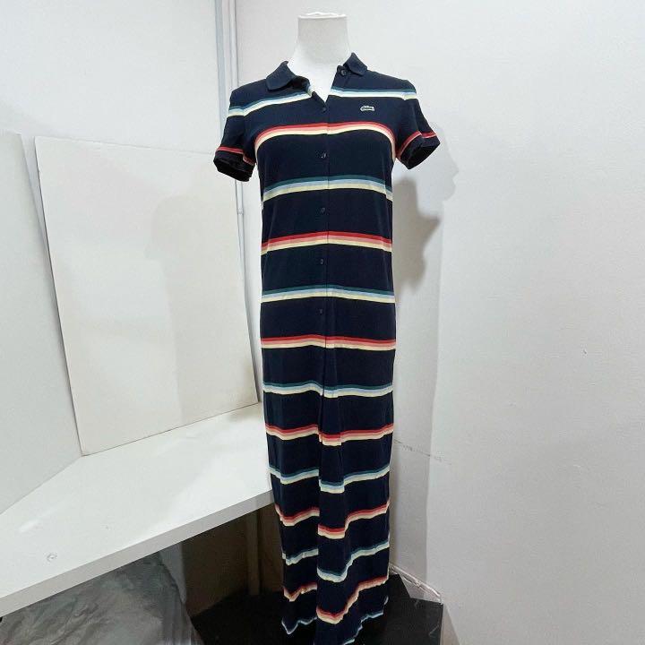 LACOSTE RAINBOW POLO DRESS, Women's Fashion, Tops, Sleeveless on Carousell