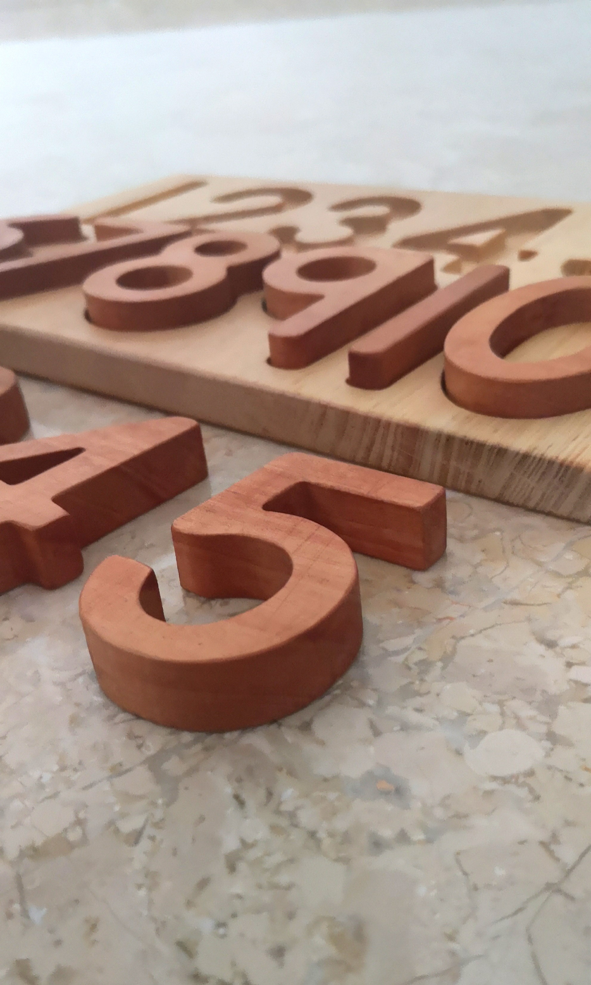 Wooden number puzzle board, Hobbies & Toys, Toys & Games on Carousell
