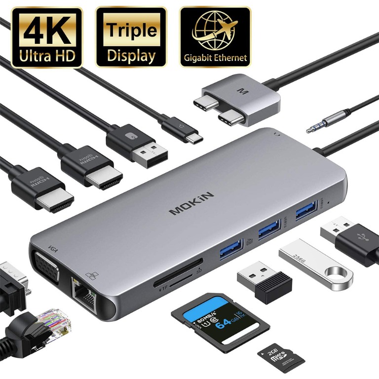 MOKIN USB C HUB 12 IN 1, Computers & Tech, Parts & Accessories, Cables ...