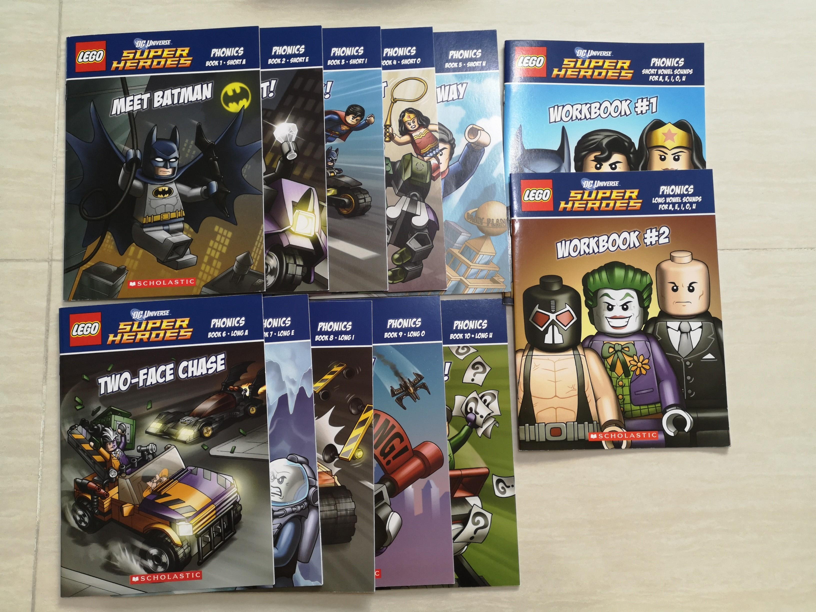 Scholastic Lego Phonics - 10 books + 2 workbooks, Hobbies & Toys, Books ...