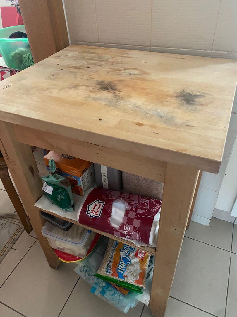 Solid wood Kitchen Side Table, Furniture & Home Living, Furniture ...