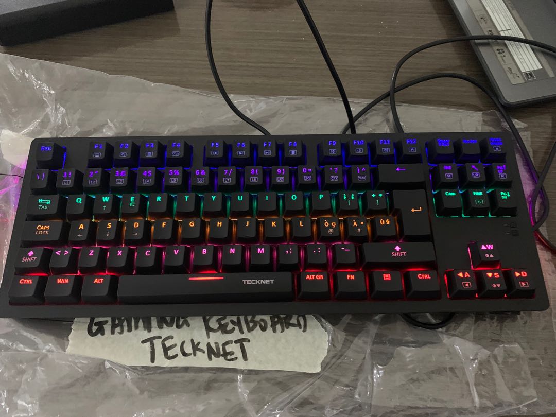 TECKNET (BLUE SWITCH) MECHANICAL RGB GAMING KEYBOARD, Electronics ...