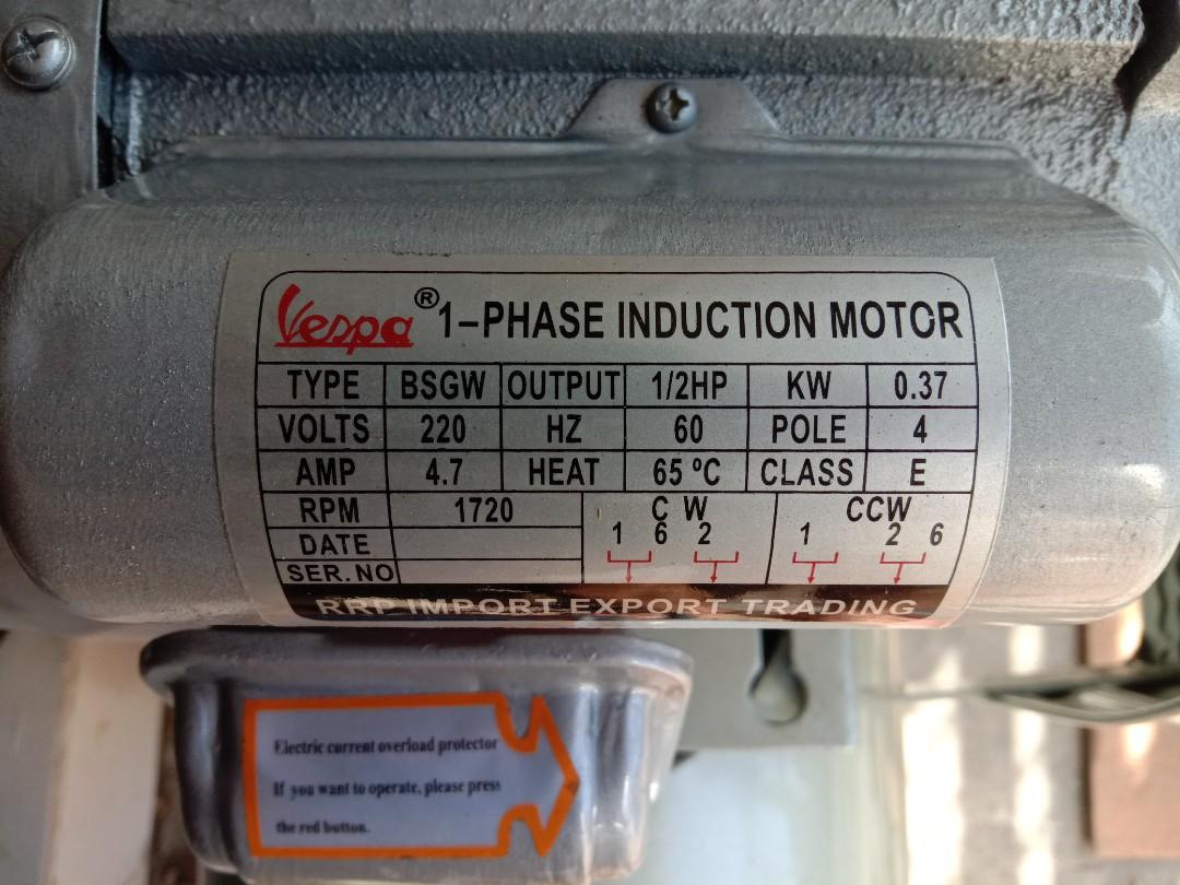 Vespa Air Compressor 1/2HP 58Liters Belt Driven, Commercial ...