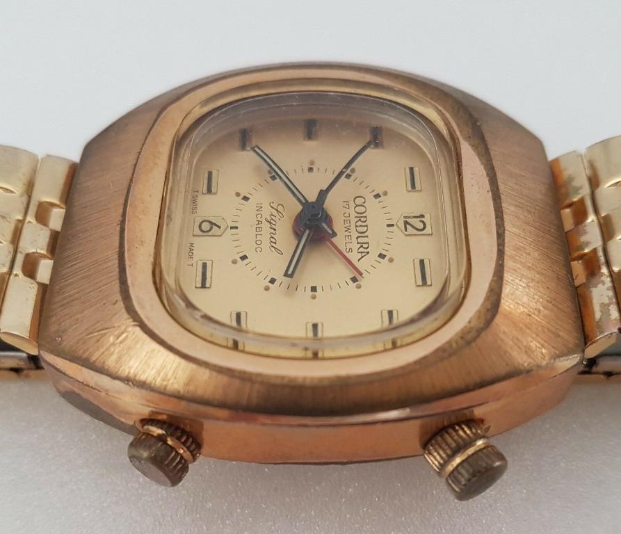 Vintage Cordura Alarm Wrist Watch, Manual Winding, SWISS Alarm Watch ...