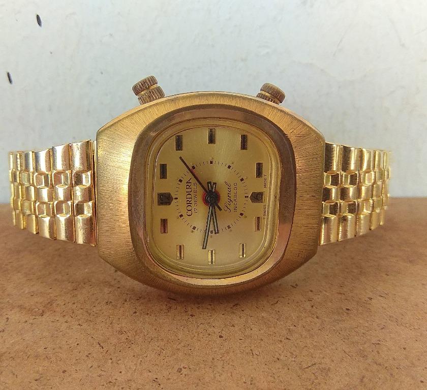 Vintage Cordura Alarm Wrist Watch, Manual Winding, SWISS Alarm Watch ...