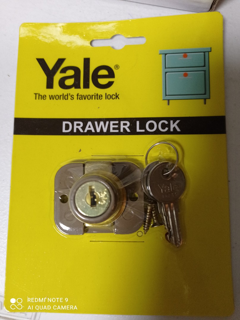 Yale drawer lock, Furniture & Home Living, Home Improvement ...