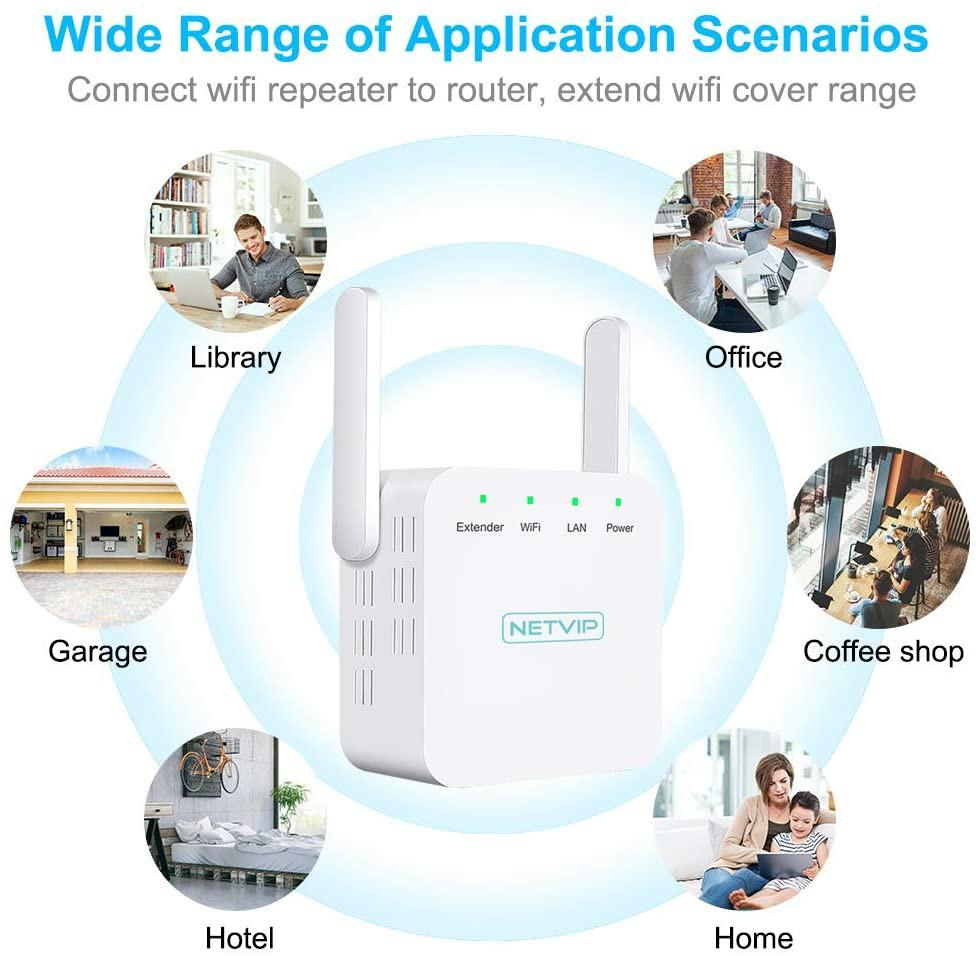 2461) NETVIP WiFi Extender Wireless Range Extender 300Mbps WiFi ... 2461) NETVIP WiFi Extender Wireless Range Extender 300Mbps WiFi ...
