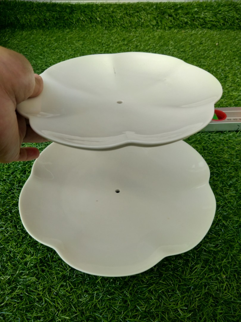 2 Tier Plates - Afternoon tea set, Furniture & Home Living, Kitchenware ...