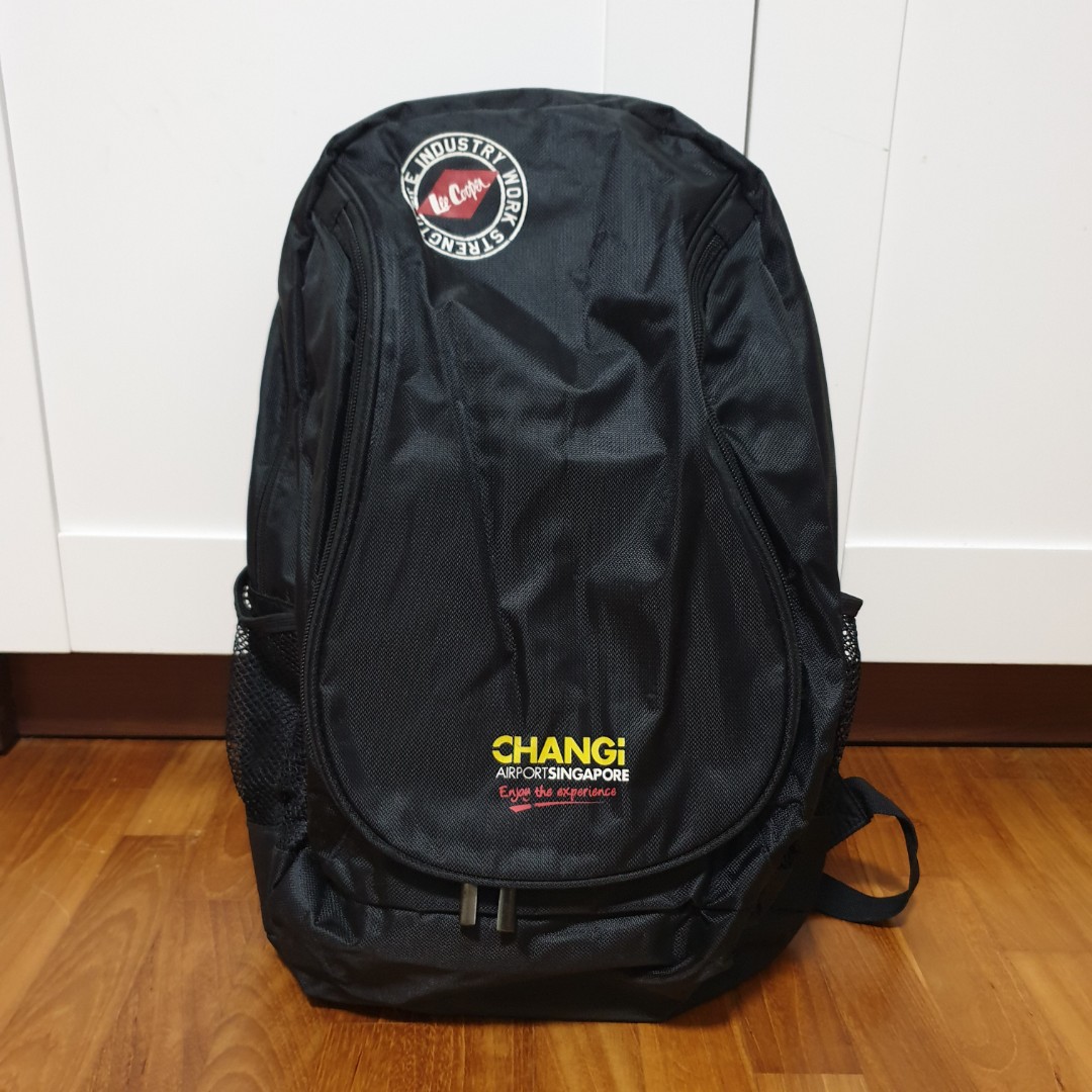 Changi Airport Lee Cooper Black Backpack / Back Pack, Men's Fashion ...