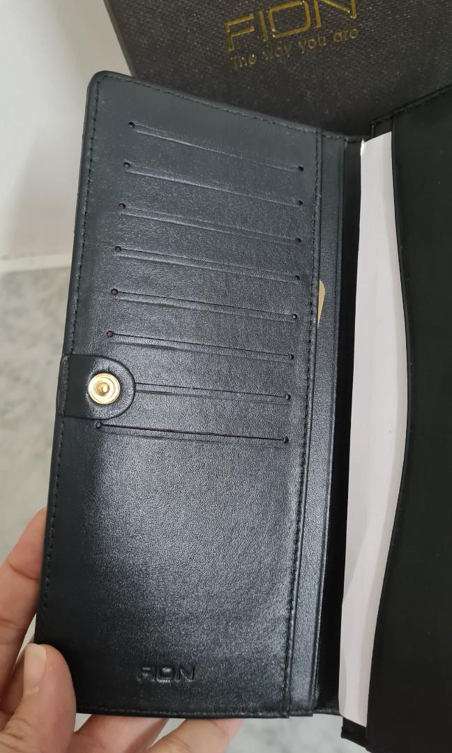 FION long black wallet, Luxury, Bags & Wallets on Carousell