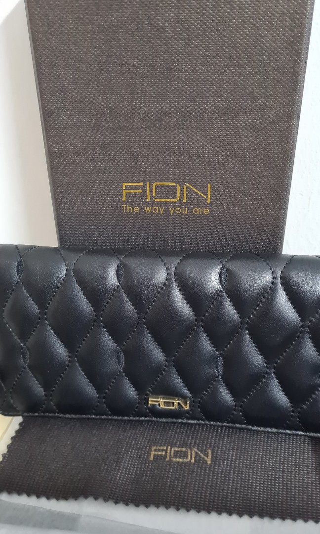 FION long black wallet, Luxury, Bags & Wallets on Carousell