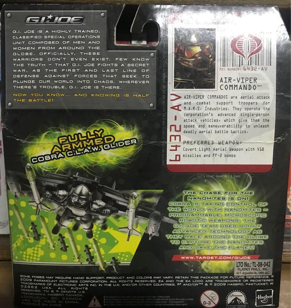 Gi Joe Air Viper commando with claw Rise of Cobra, Hobbies & Toys, Toys ...