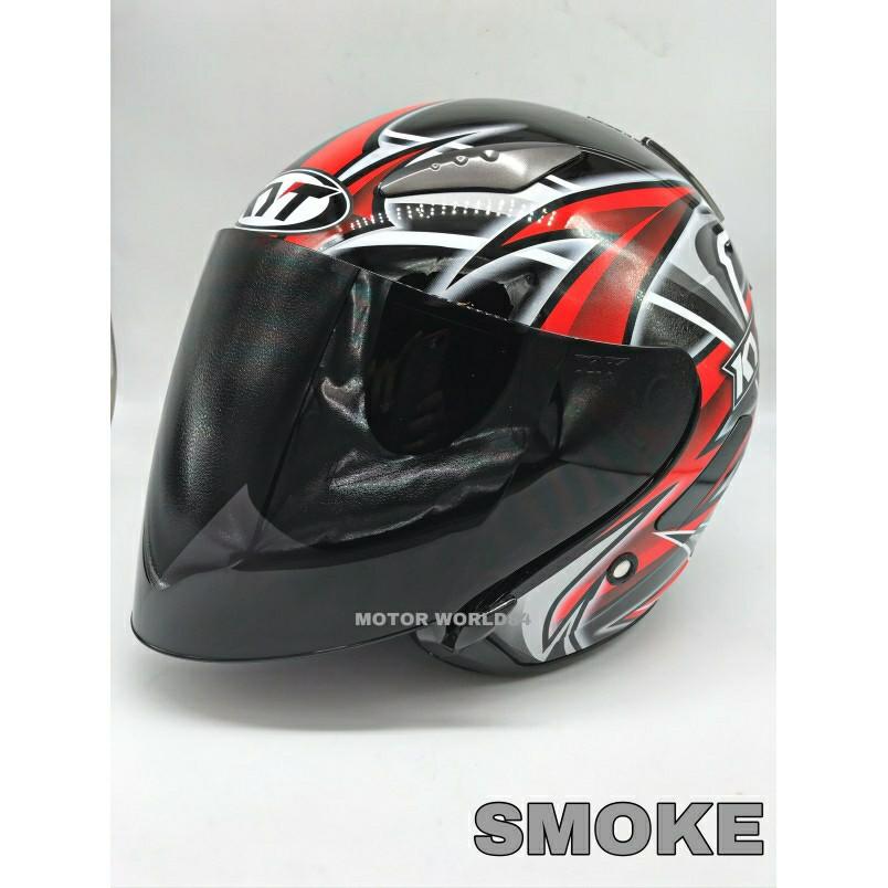 KYT Hellcat Galaxy black/red, Motorcycles, Motorcycle Apparel on Carousell