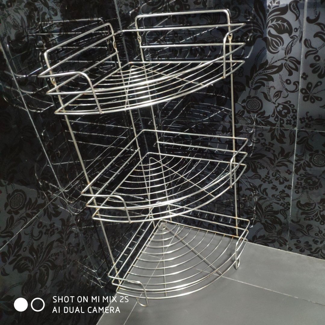 Metal Kitchen Rack 3 layers, Furniture & Home Living, Bathroom ...