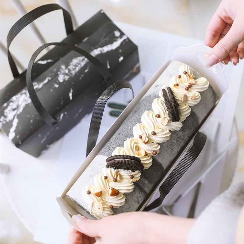 Elegant Marbled Design Swiss Roll Cake Box / Packaging, Furniture ...